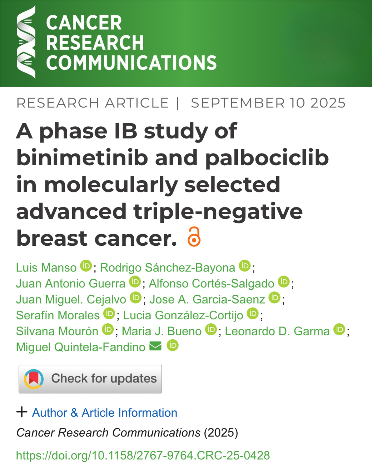 Acknowledgment for APICES key collaboration in PALBOBIN clinical trial